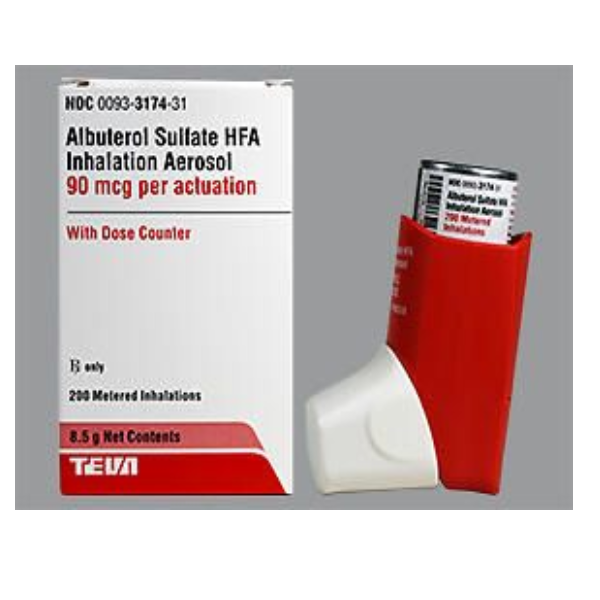 Albuterol 90mcg HFA Inhaler Prescription Medication Albuterol 90mcg HFA Inhaler Prescription Medication